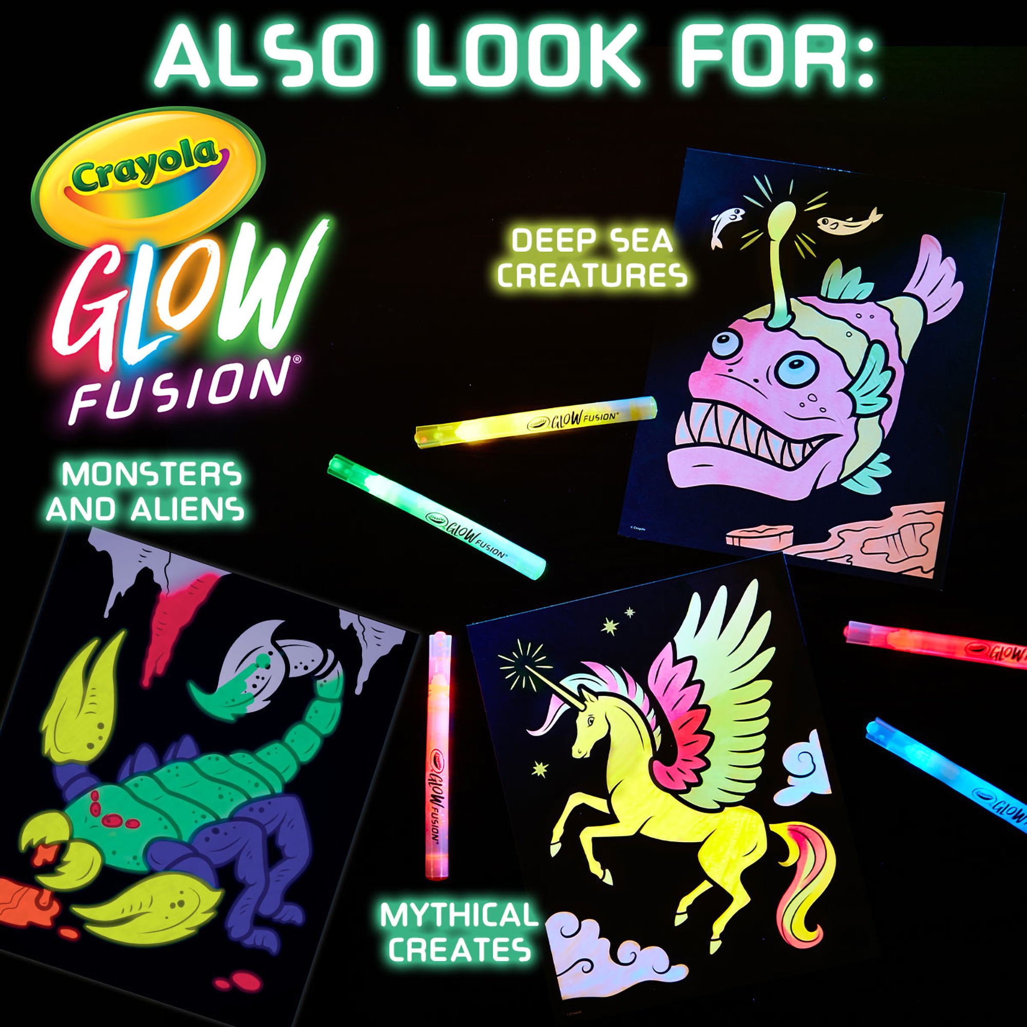 Supermart.com. Crayola Glow Fusion Marker Coloring Set-Deep Sea Creatures