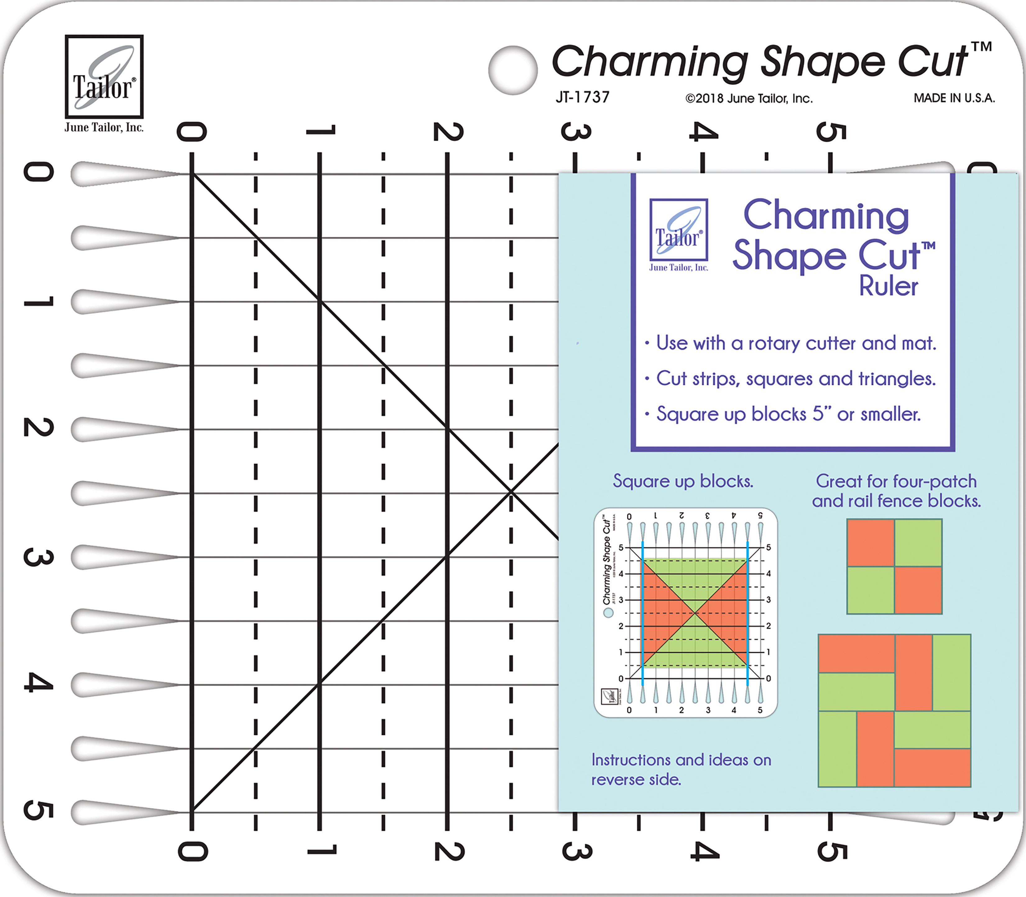 Supermart.com. June Tailor Charming Shape Cut Ruler