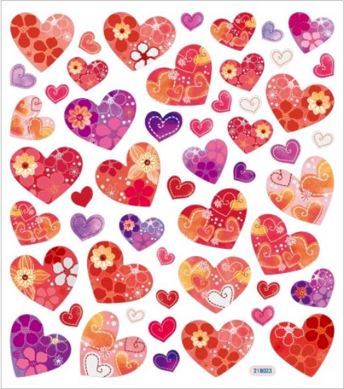 Supermart.com. Sticker King Stickers-Hearts With Patterns