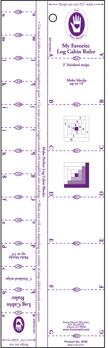 Supermart.com. Log Cabin Ruler 1" To 2" Strips