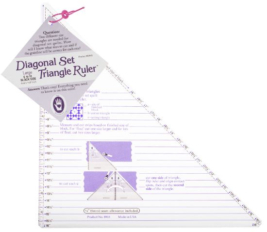 Supermart.com. Large Diagonal Set Triangle Ruler 6" To 16" Blocks