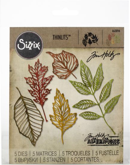 Supermart.com. Sizzix Thinlits Dies By Tim Holtz 5/Pkg Skeleton Leaves