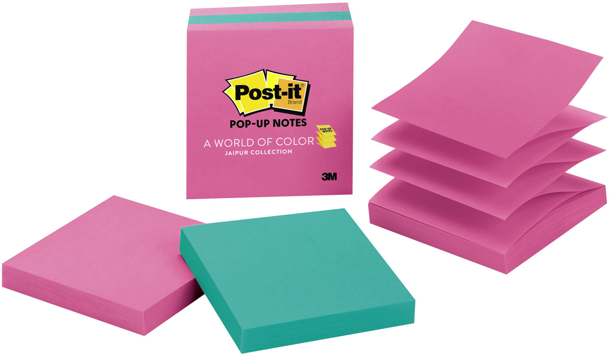 Supermart.com. Post-It Pop-Up Note Refills 3"X3" 3/Pkg Jaiper Collection