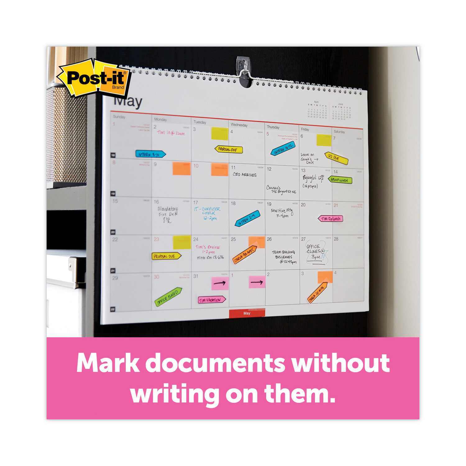 Supermart.com. Post-It Arrow Flags .47"X1.7" 96/Pkg Assorted Primary Colors