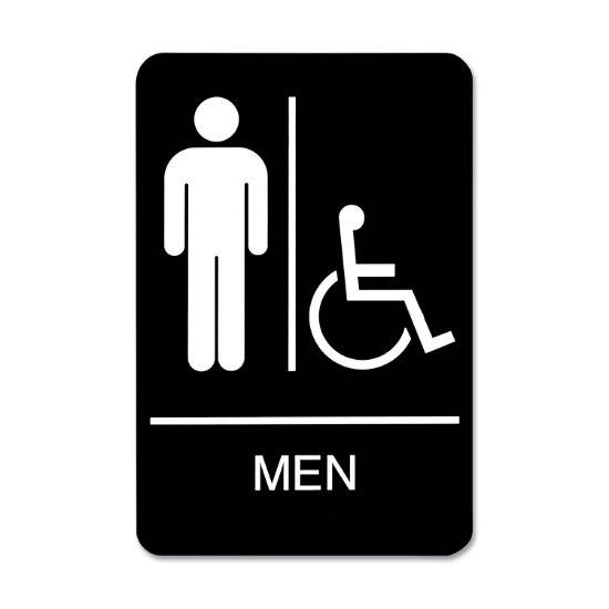 Supermart.com. Headline® Sign ADA Sign, Men/Wheelchair Accessible ...