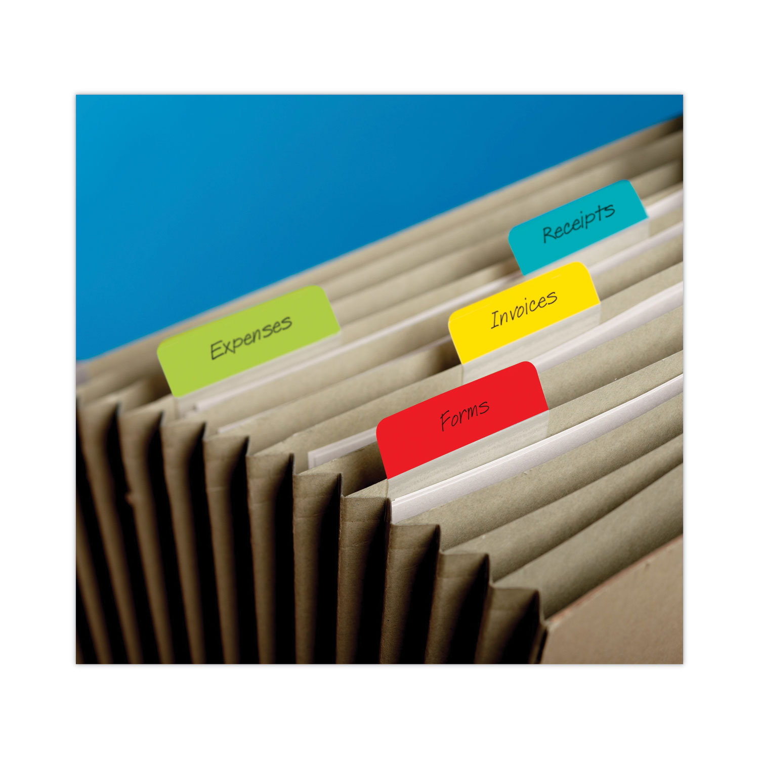 Supermart.com. Post-it® Tabs Angled Tabs, 2 x 1 1/2, Solid, Aqua/Lime ...